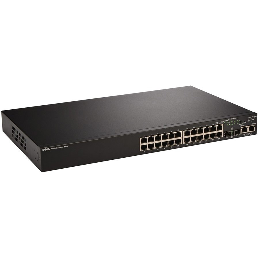 Мрежов суич DELL PowerConnect 3524P Managed Gigabit