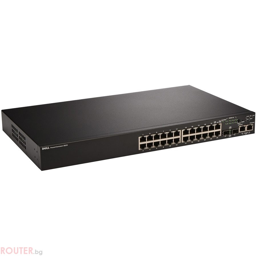 Мрежов суич DELL PowerConnect 3524P Managed Gigabit